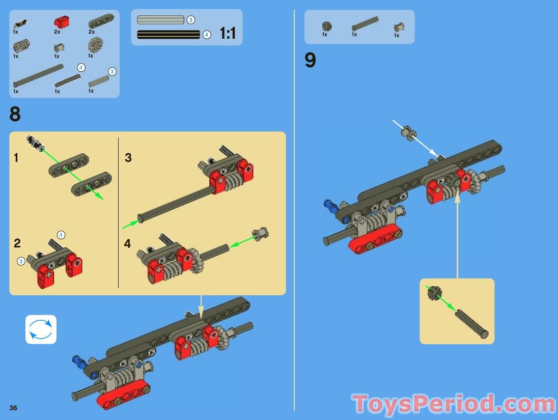 LEGO 8070 Supercar Instructions and Parts List