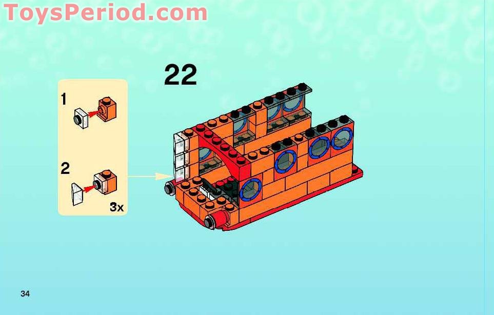 LEGO 3830 Bikini Bottom Express Instructions and Parts List