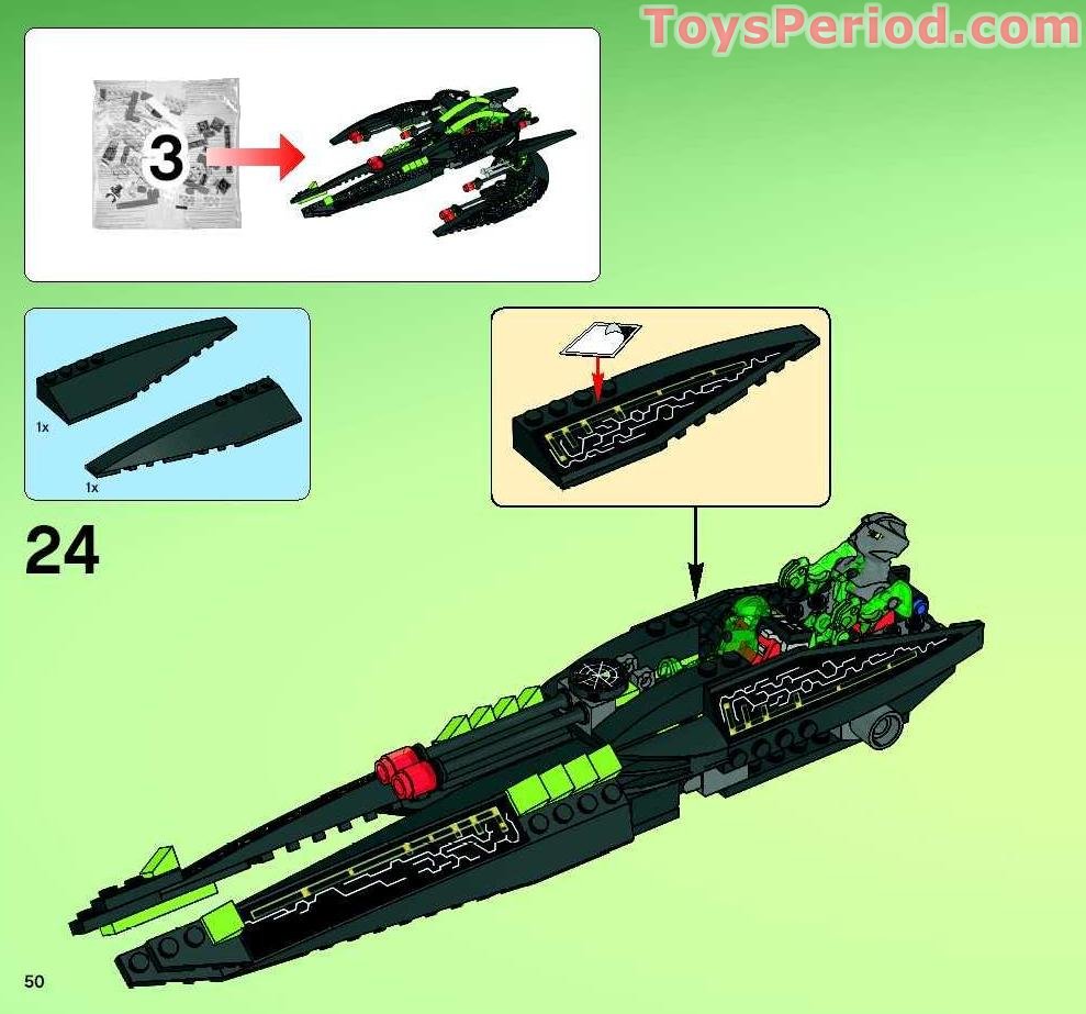 LEGO 7646 ETX Alien Infiltrator Instructions and Parts List