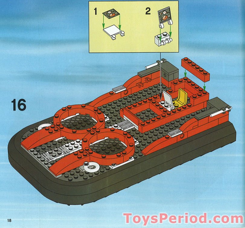 LEGO 7944 Fire Hovercraft Instructions and Parts List