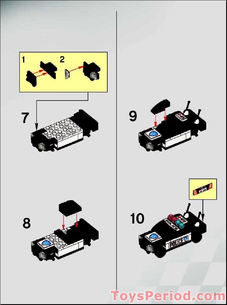LEGO 8681 Tuner Garage Instructions and Parts List