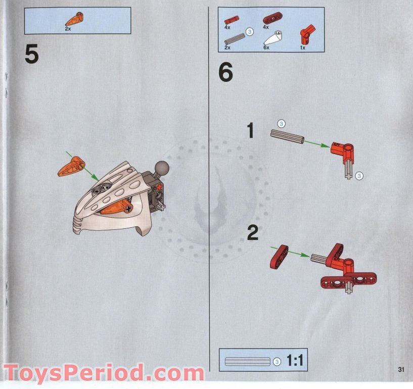 LEGO 8764 Vezon and Fenrakk Instructions and Parts List
