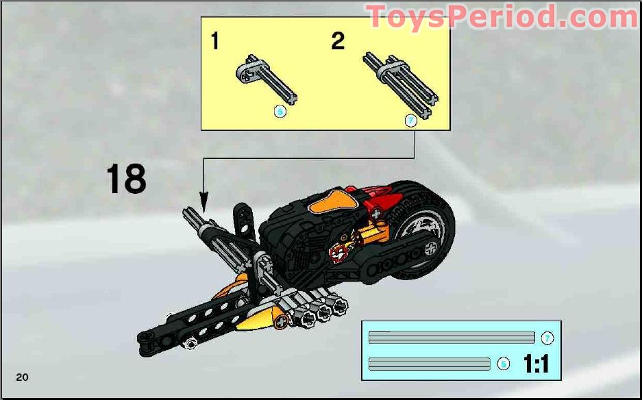 LEGO 8355 H.O.T. Blaster Bike Instructions and Parts List