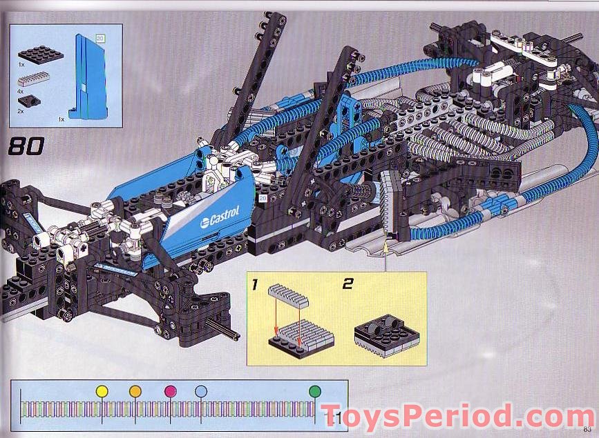 LEGO 8461 Williams F1 Team Racer Instructions and Parts List