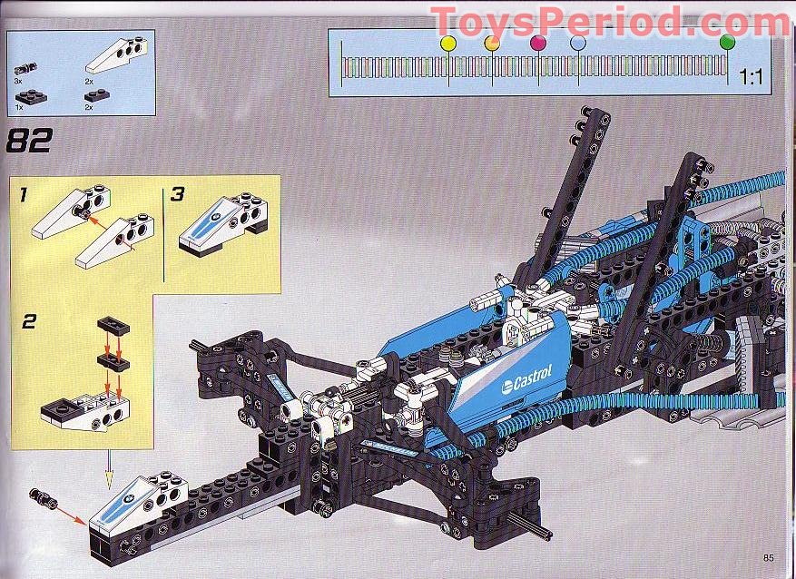 LEGO 8461 Williams F1 Team Racer Instructions and Parts List