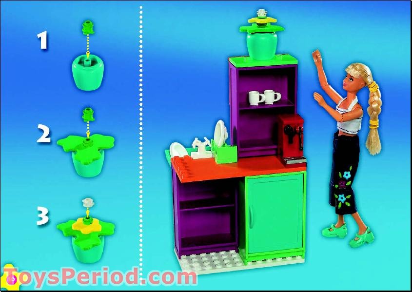 LEGO 3123 Emma's Chill-Out Kitchen Instructions and Parts List