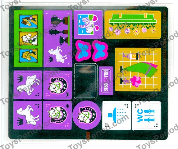 LEGO Sets with Part 3185stk01 Sticker Sheet for Set 3185, Mirrored ...