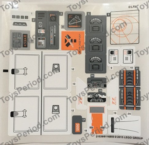 LEGO Sets with Part 75098stk01 Sticker Sheet for Set 75098 - (21539/ ...