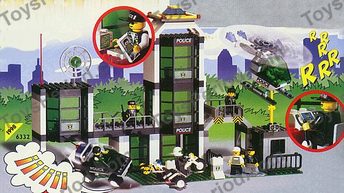 LEGO 6332 Command Post Central Instructions and Parts List