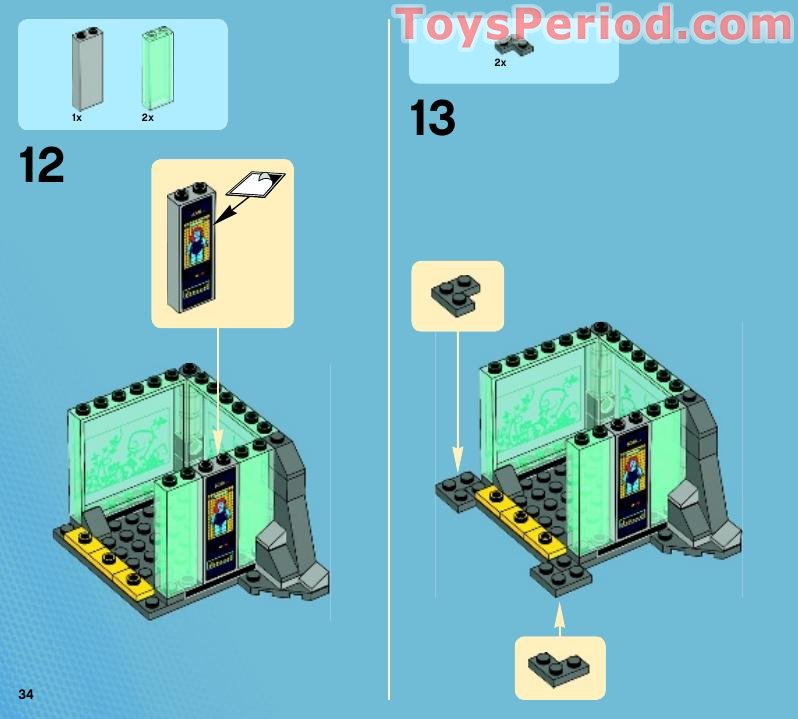 LEGO 6860 The Batcave Instructions and Parts List