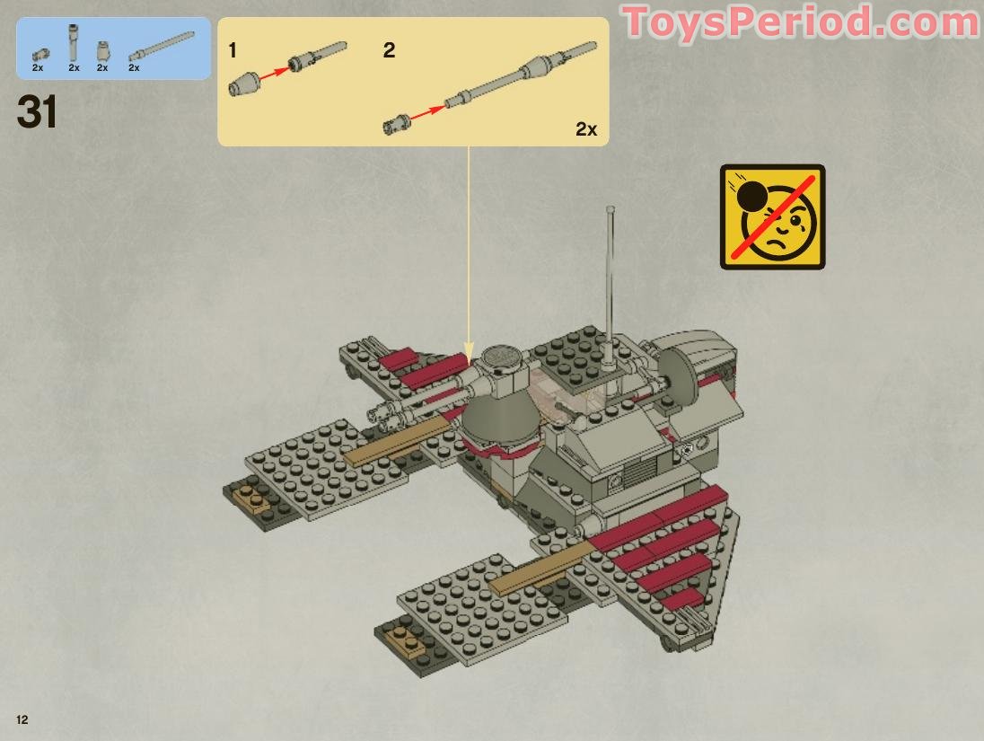LEGO 7964 Republic Frigate Instructions and Parts List