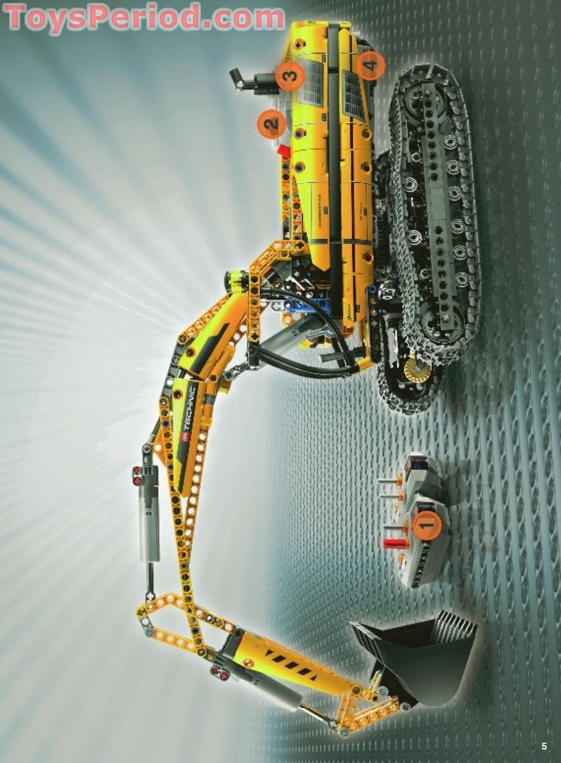 LEGO 8043 Motorized Excavator Instructions and Parts List