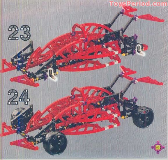 LEGO 3581 Formula Z Car in Storage Box Instructions and Parts List