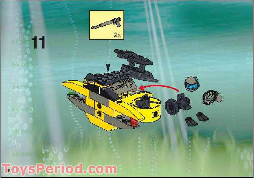 LEGO 4794 Alpha Team Command Sub Instructions and Parts List