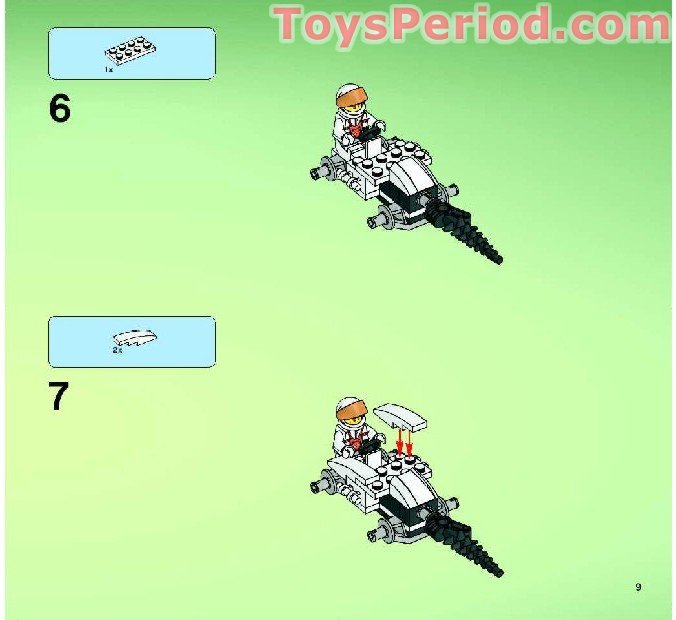 LEGO 7644 MX-81 Hypersonic Operations Aircraft Instructions and Parts List