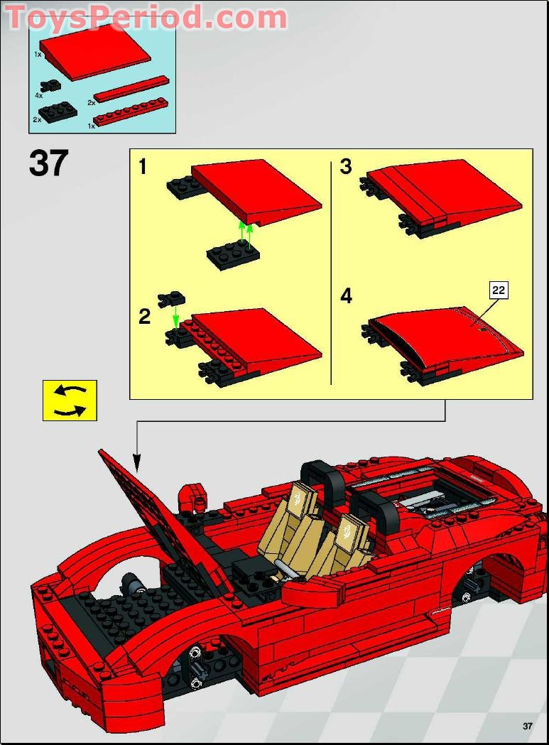LEGO 8671 Ferrari 430 Spider 1:17 Instructions and Parts List