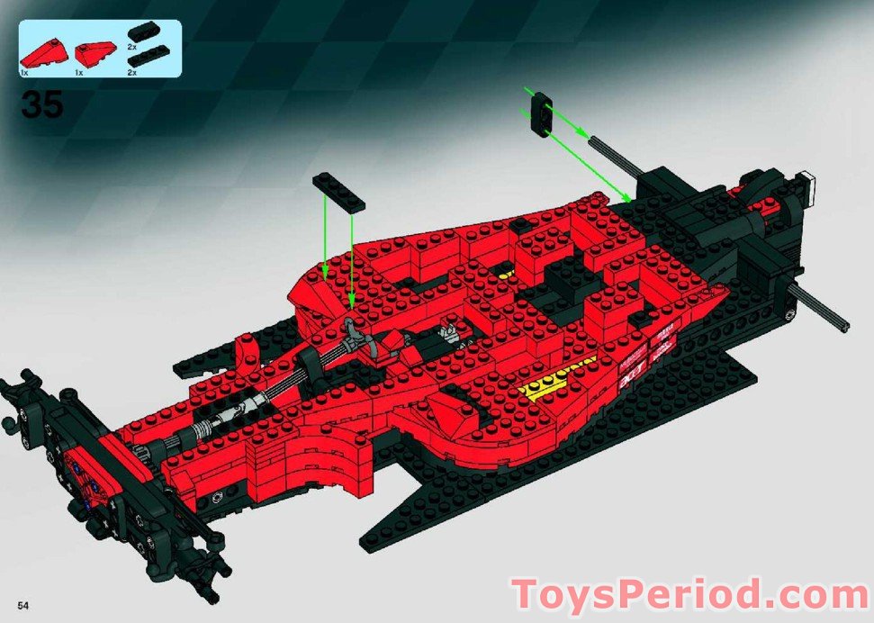 LEGO 8157 Ferrari F1 1:9 Instructions and Parts List