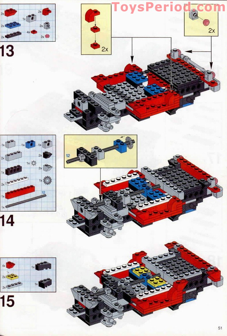 LEGO 5591 Mach II Red Bird Rig Instructions and Parts List