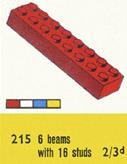 LEGO 215-2 2x8 Bricks Set Parts List