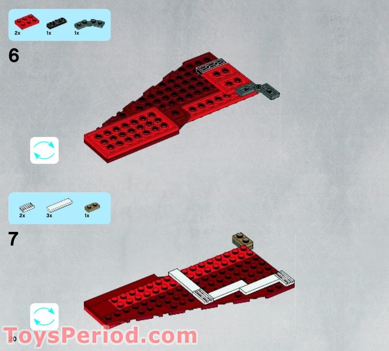 LEGO 9497 Republic Striker-class Starfighter Instructions and Parts List