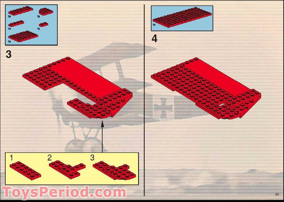LEGO 10024 Red Baron Instructions and Parts List