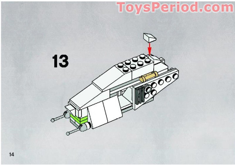 LEGO 20010 Mini Republic Gunship Instructions and Parts List