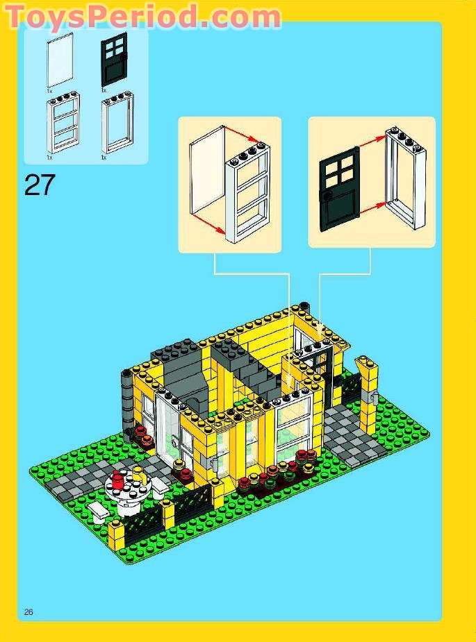 LEGO 4996 Beach House Instructions and Parts List