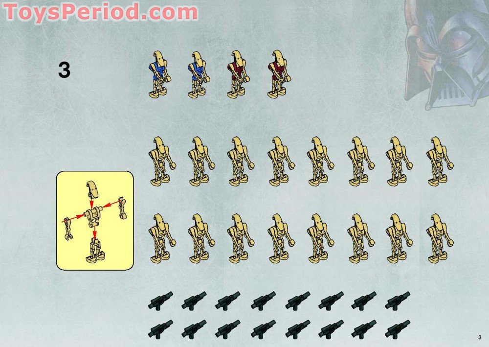 LEGO 7662 Trade Federation MTT Instructions and Parts List