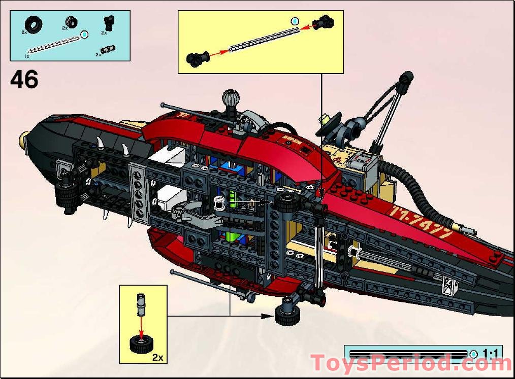 LEGO 7298 Dino Air Tracker Instructions and Parts List