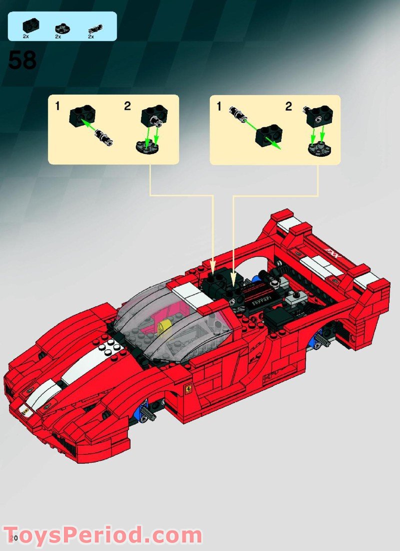 LEGO 8156 Ferrari FXX 1:17 Instructions and Parts List
