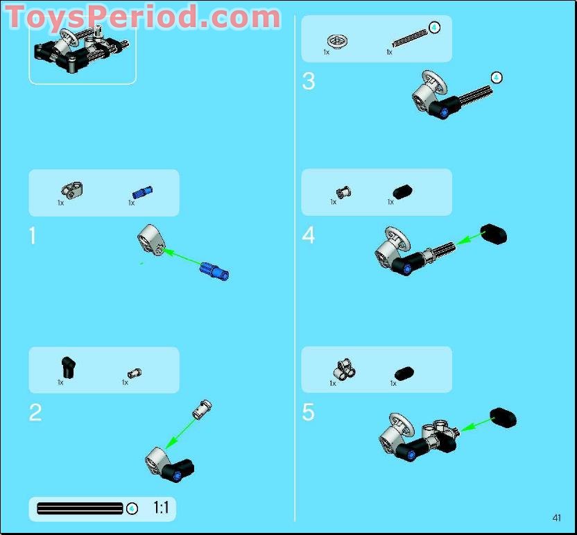 LEGO 8283 Telehandler (Front End Loader) Instructions and Parts List
