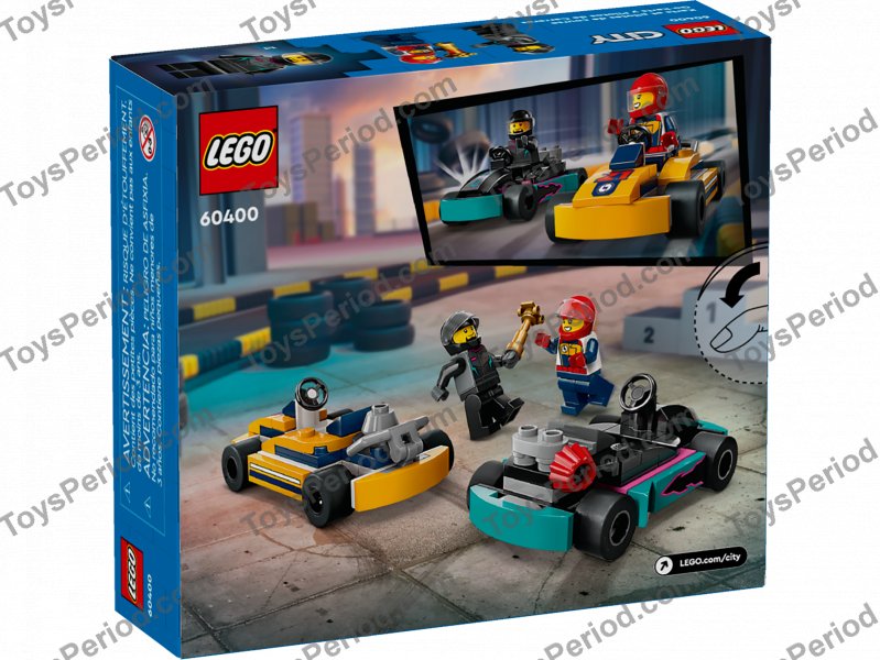LEGO 60400 Go-Karts and Race Drivers Set Parts List