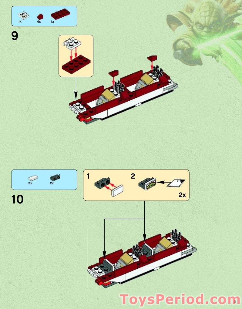 LEGO 75021 Republic Gunship Instructions and Parts List