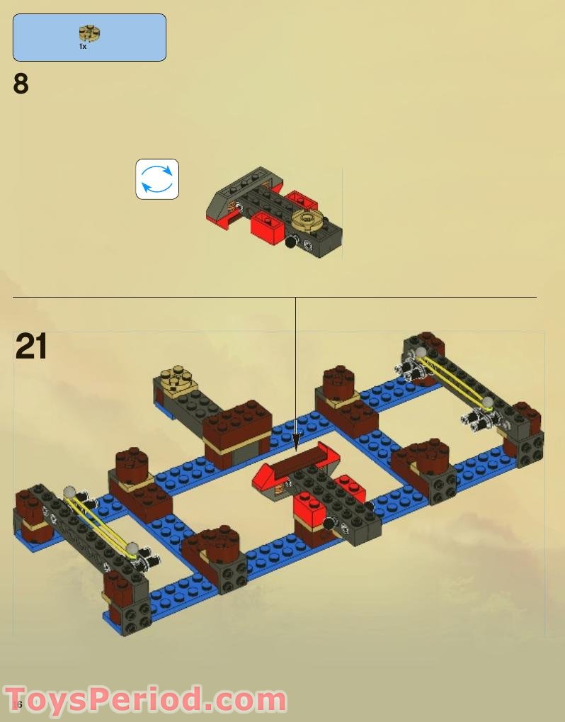 LEGO 2507 Fire Temple Instructions and Parts List