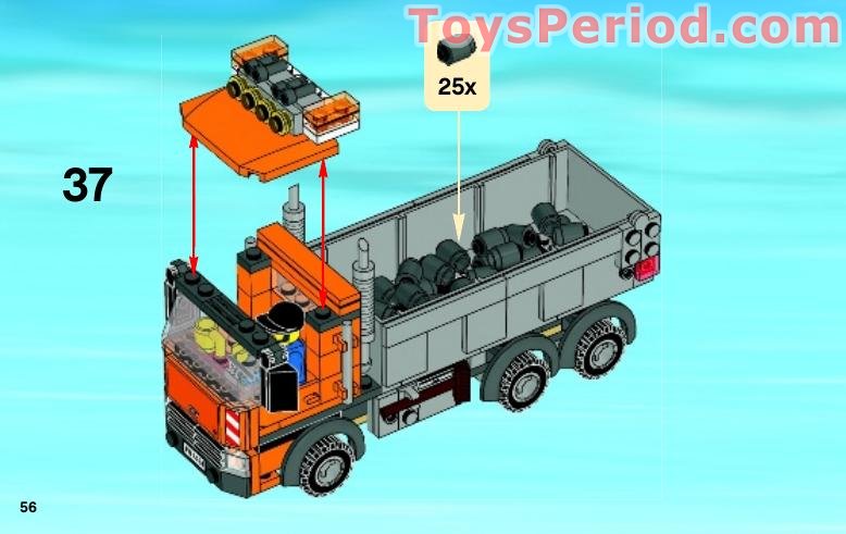 LEGO 4434 Tipper Truck Instructions and Parts List