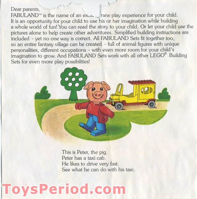 LEGO 128-1 Taxi Station Instructions and Parts List