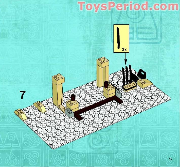 LEGO 3828 Air Temple Instructions and Parts List