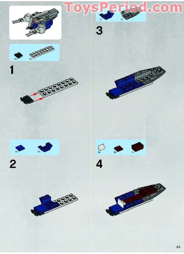 LEGO 7678 Droid Gunship Instructions and Parts List