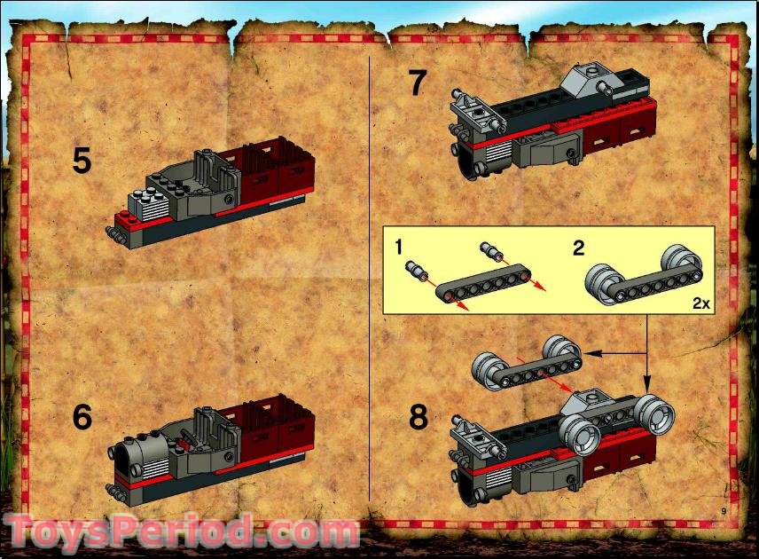 LEGO 7419 Dragon Fortress Instructions and Parts List