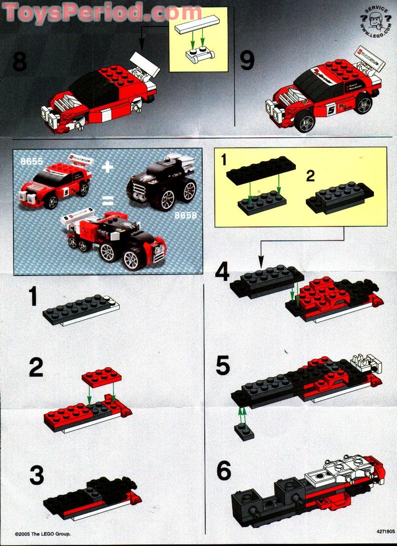 LEGO 8655 Rx-Sprinter Instructions and Parts List