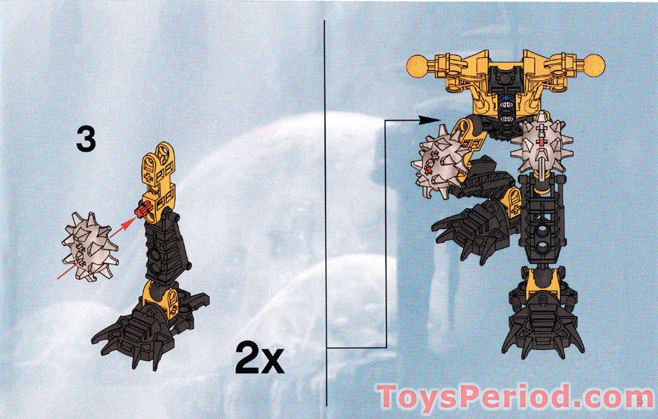 LEGO 8912 Toa Mahri Hewkii Instructions and Parts List