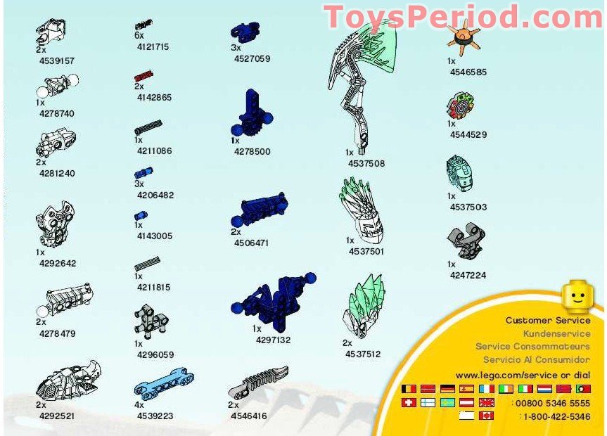 LEGO 8982 Strakk Instructions and Parts List