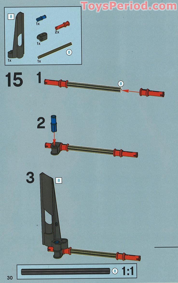 LEGO 8105 Iron Condor Instructions and Parts List