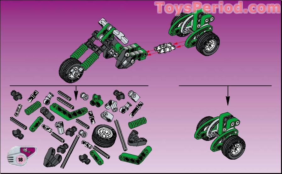 LEGO 8236 Bike Burner Instructions and Parts List