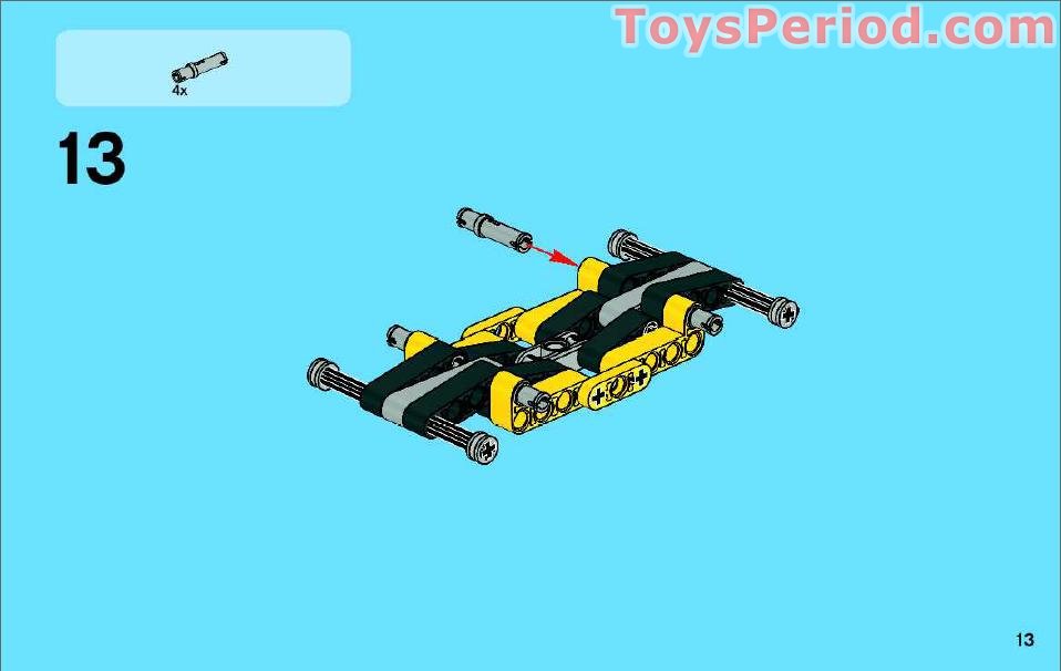LEGO 8270 Rough Terrain Crane Instructions and Parts List