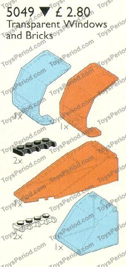 LEGO 5049 Transparent Windows and Bricks Set Parts List