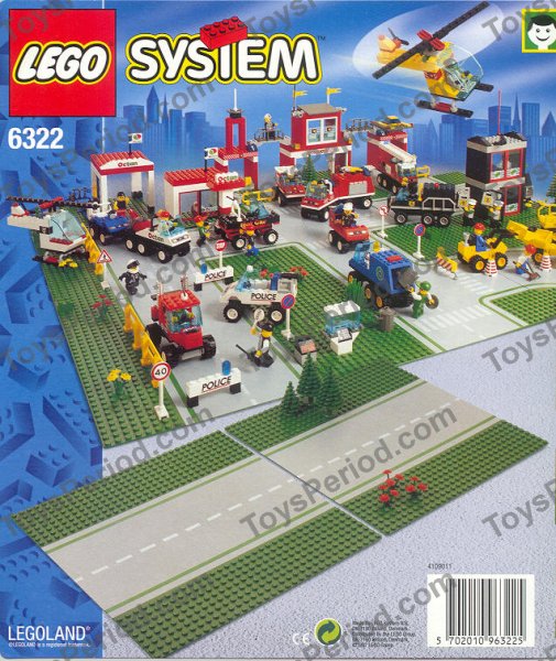LEGO 6322 Straight Road Plates Instructions and Parts List