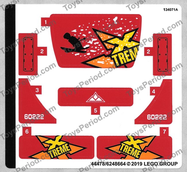LEGO Sets with Part 60222stk01 Sticker Sheet for Set 60222 - (44478/ ...