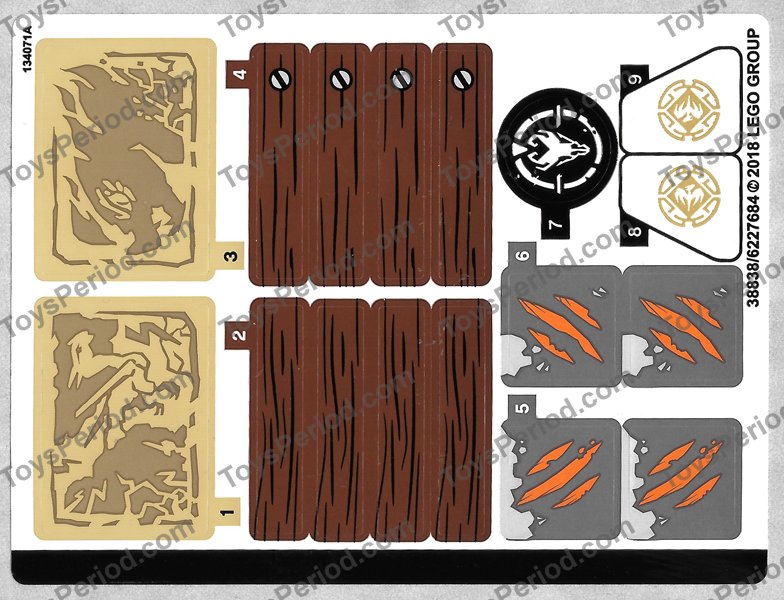 LEGO Sets with Part 70655stk01 Sticker Sheet for Set 70655 - (38838/ ...