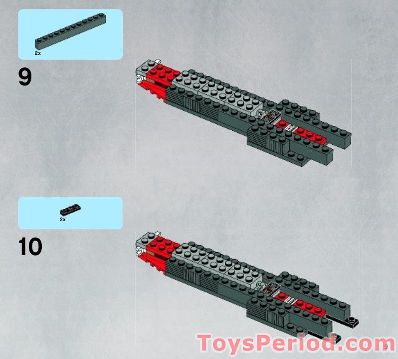 LEGO 9497 Republic Striker-class Starfighter Instructions and Parts List